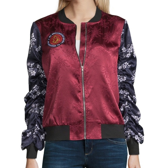 Disney | Jackets & Coats | New Disney Princess Mulan Satin Bomber ...